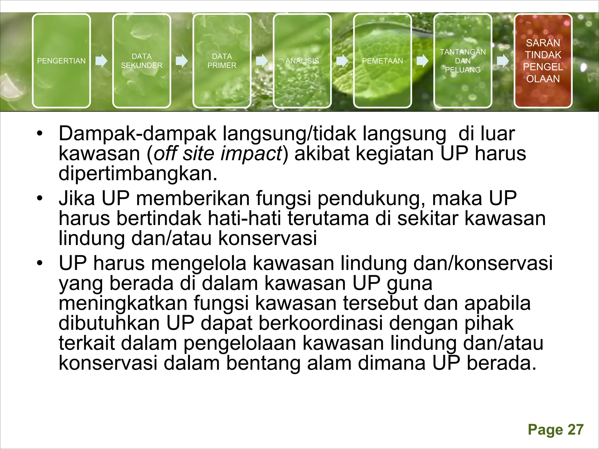 Panduan identifikasi nilai konservasi tinggi NKT 1 | PPT