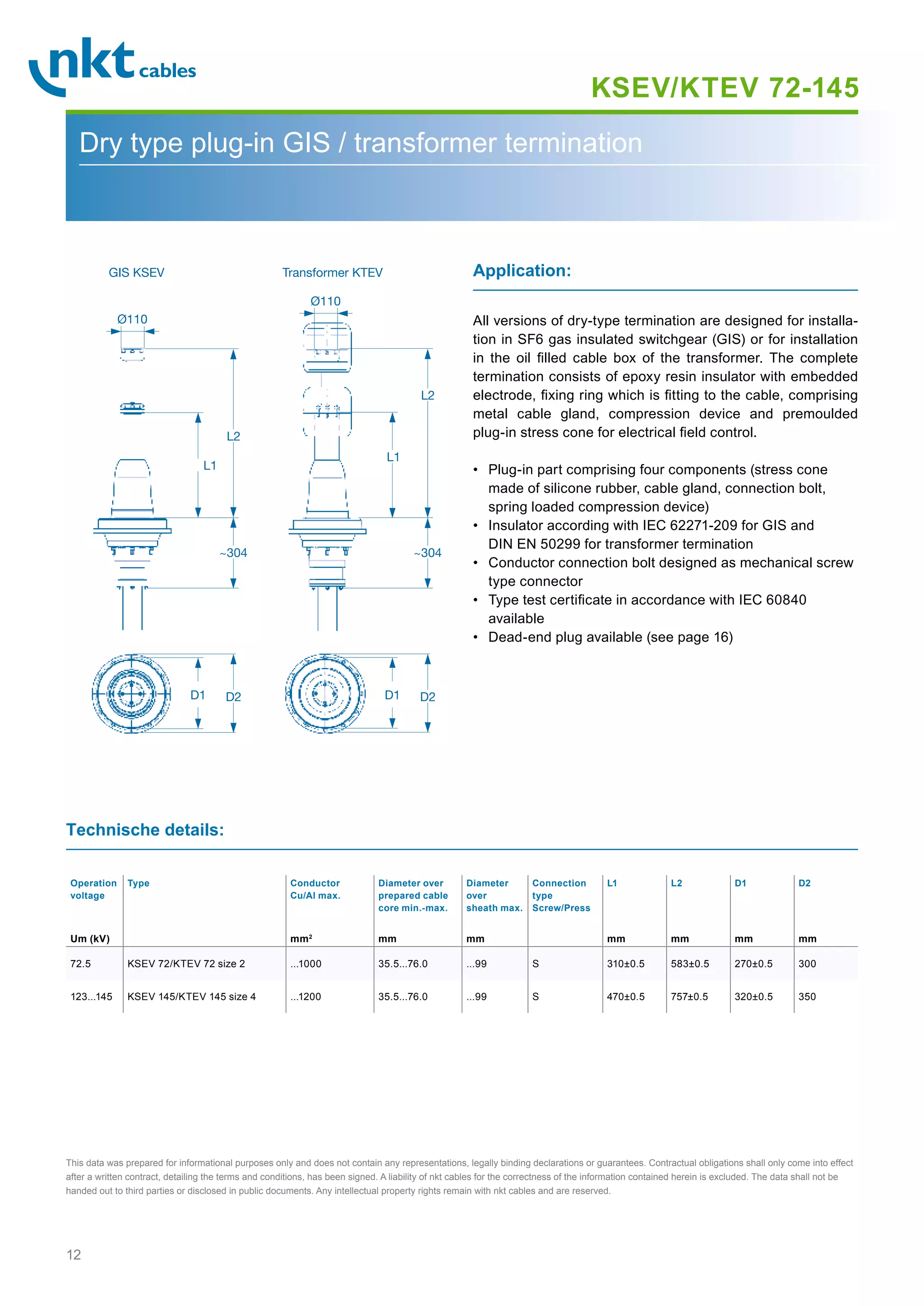 NKT High Voltage Cable Joints & Terminations 72kV-245kV | PDF