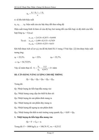 Đồ Án Kỹ Thuật Thực Phẩm Chưng Cất Benzen-Toluen. | DOC