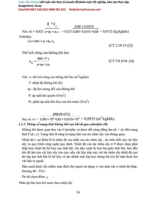 Đồ án Kỹ thuật thực phẩm Tính toán thiết kế thiết bị sấy thùng quay sấy đậu xanh 3 tấn nguyên ...