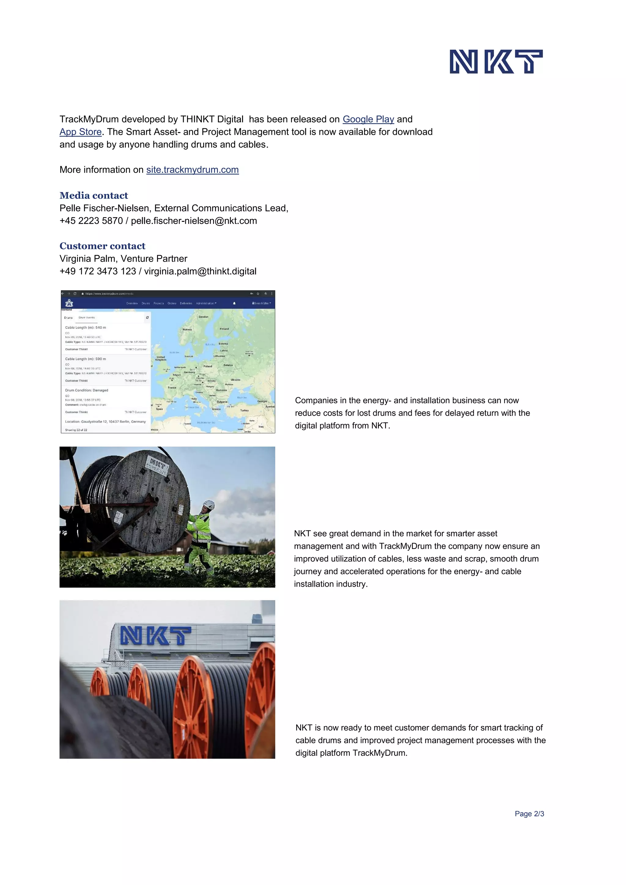 Nkt releases digital cable drum tracking solution | PDF