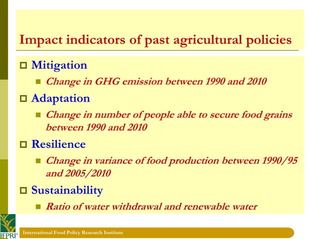 Impact of government policies,programs on climate change adaptation ...