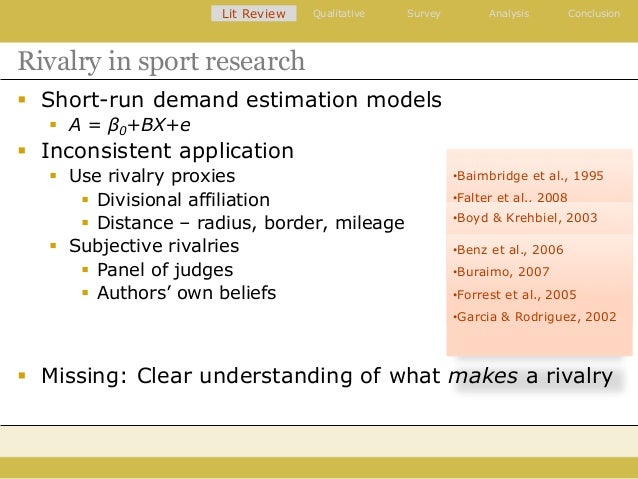 Rival Conceptions of Rivalry: Why some competitions mean more than ot…