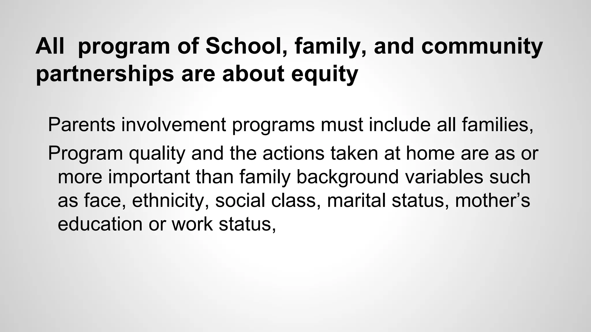 Ideas for research on school, family, and community partnerships | PPTX