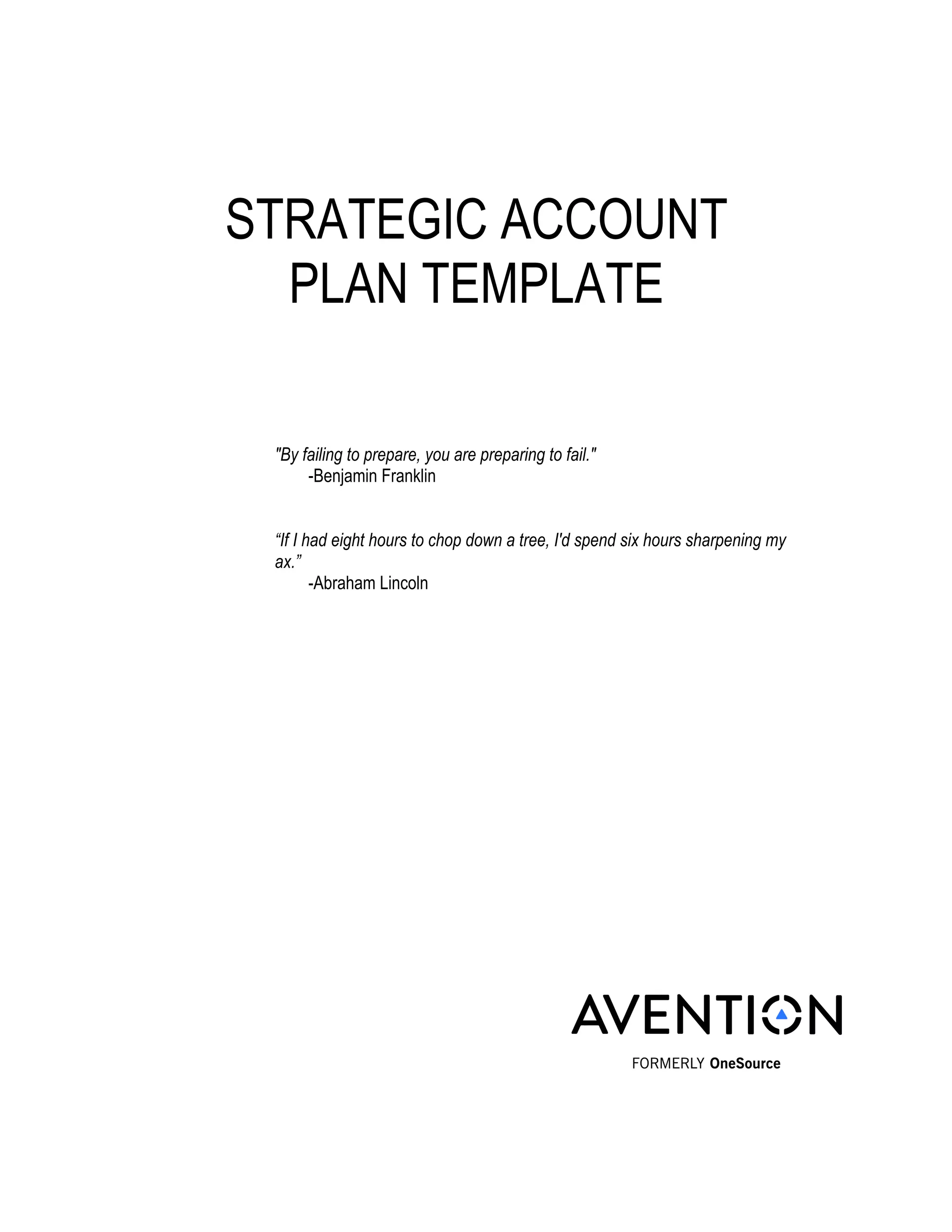 Strategic Account Plan Template | PDF