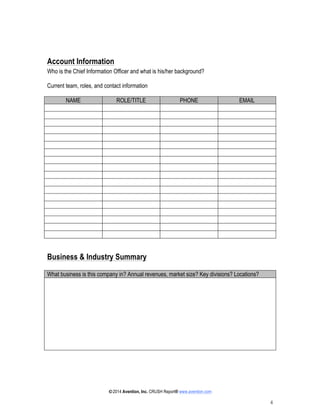 Strategic Account Plan Template | PDF