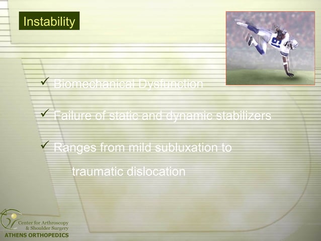 Multidirectional shoulder instability | PPT