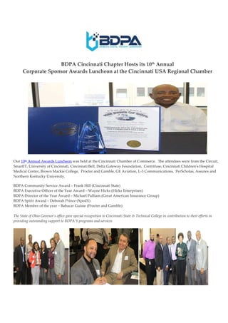 Newsletter: BDPA Cincinnati (August 2015) | PDF