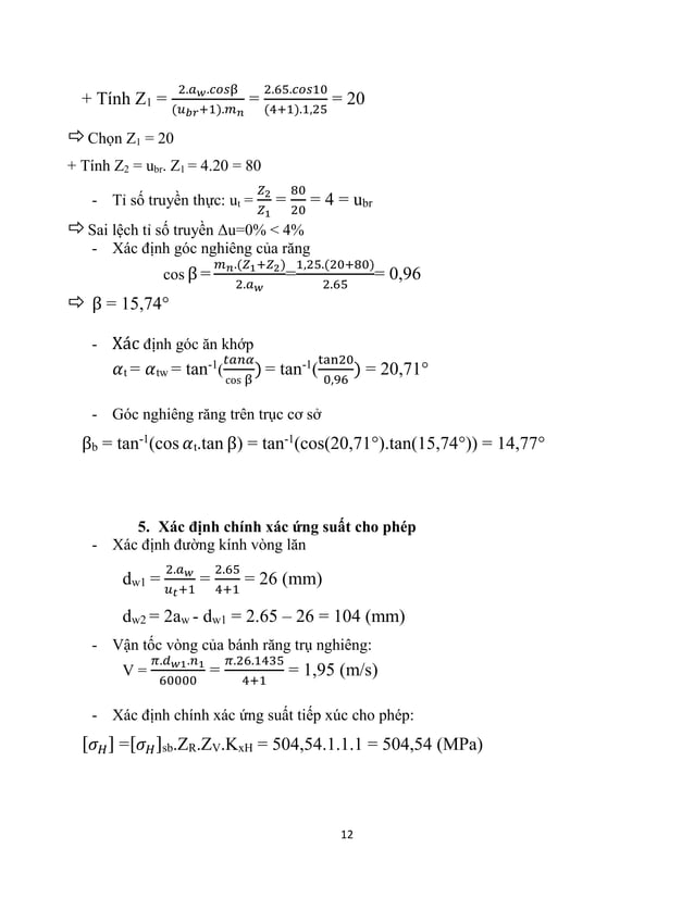 bài tập lớn nguyên lí chi tiết máy đại học SPKT | DOCX