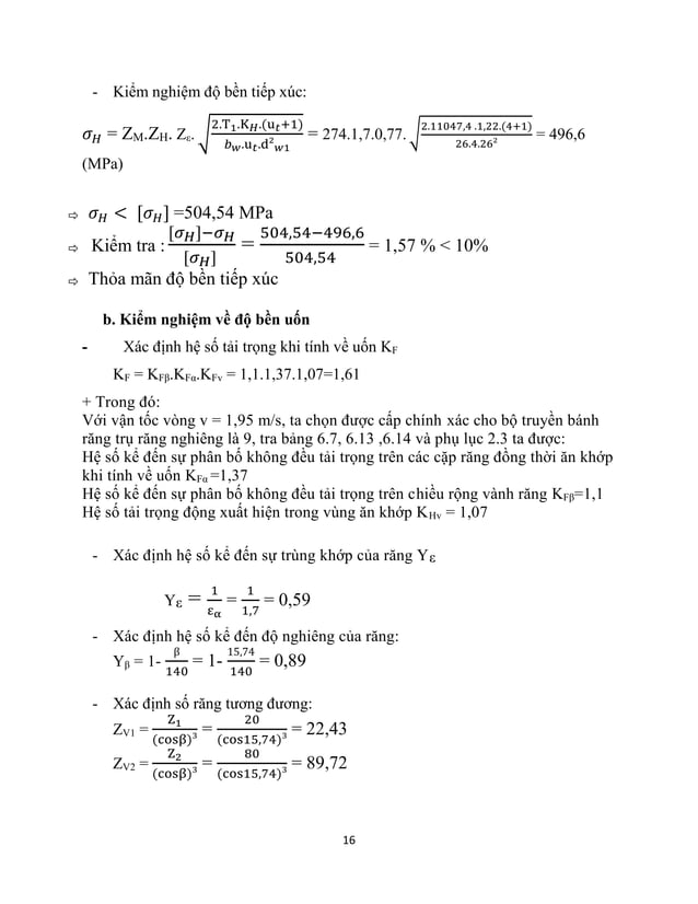 bài tập lớn nguyên lí chi tiết máy đại học SPKT | DOCX