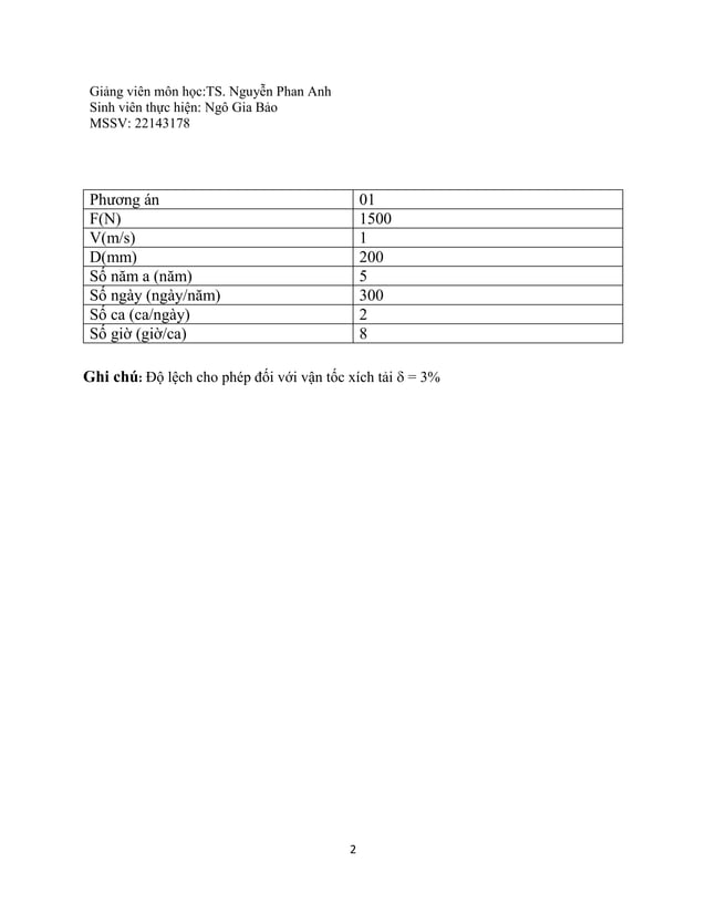 bài tập lớn nguyên lí chi tiết máy đại học SPKT | DOCX