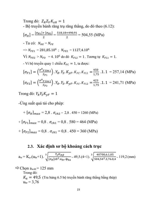 bài tập lớn nguyên lí chi tiết máy đại học SPKT | DOCX