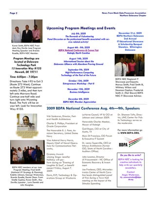 Newsletter: BDPA Northern Delaware (Jul 2009) | PDF