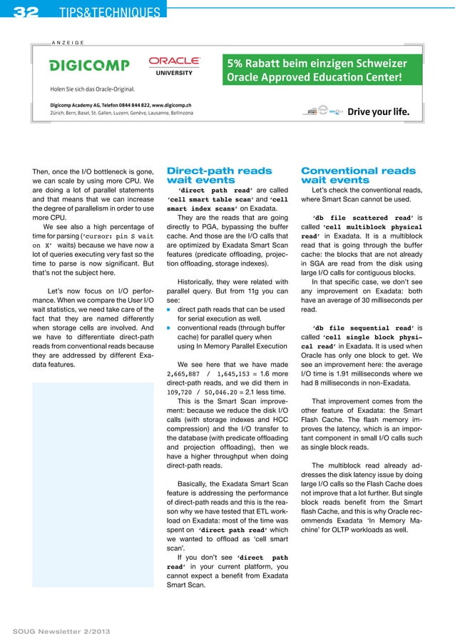 Exadata X3 in action: Measuring Smart Scan efficiency with AWR | PDF