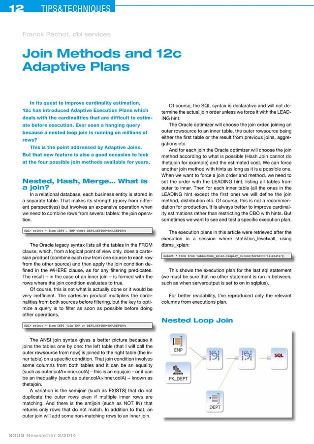 Oracle Join Methods And 12c Adaptive Plans Pdf