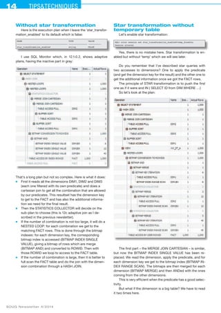 Star Transformation, 12c Adaptive Bitmap Pruning and In-Memory option | PDF