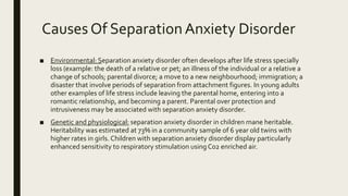 Separation anxiety disorder (SAD) | PPTX