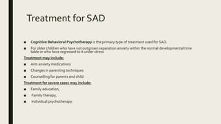 Separation anxiety disorder (SAD) | PPTX
