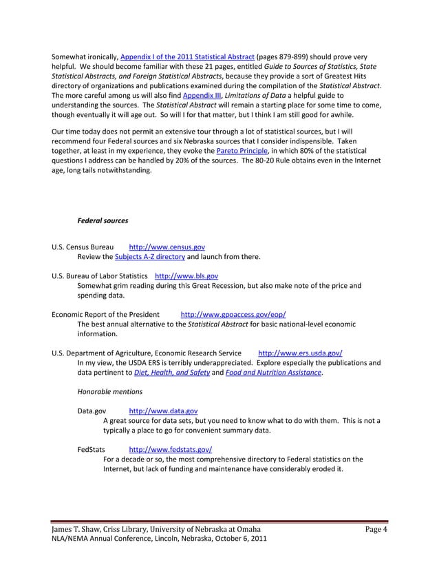 Learning to Live Without a Statistical Abstract | PDF