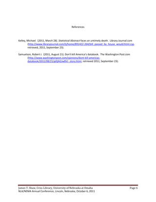 Learning to Live Without a Statistical Abstract | PDF