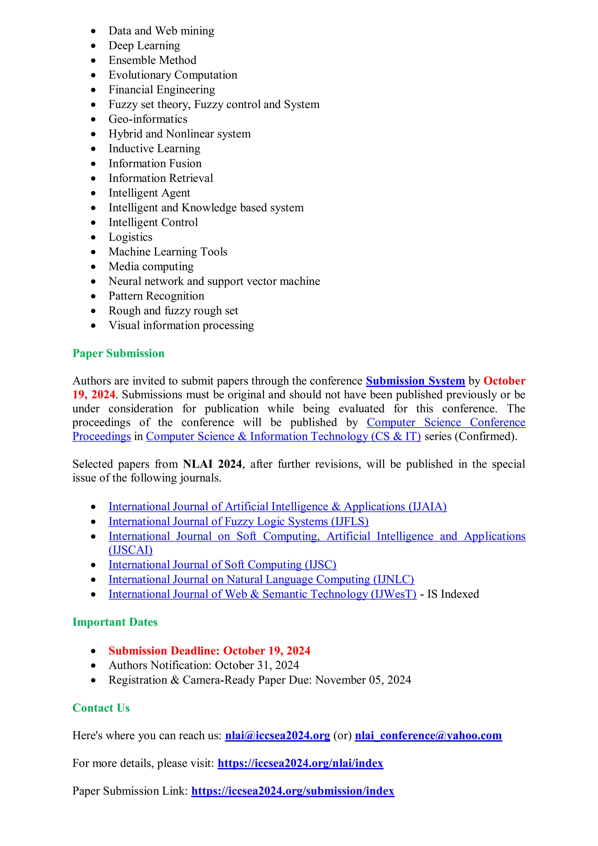 5th International Conference on NLP & Artificial Intelligence ...