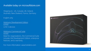 Building Mixed Reality Experiences for Microsoft HoloLens in Unity | PPT