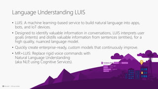 MR + AI: Machine Learning for Language in HoloLens & VR Apps | PDF