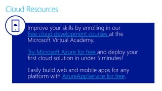 Building Cloud-Enabled Cross-Platform Mobile Apps in C# with Azure App Services | PPT
