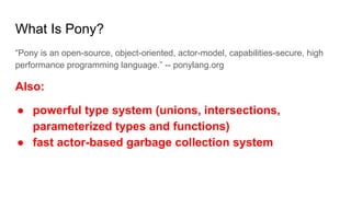 The Pony Programming Language | PDF