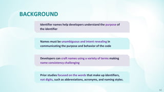 Understanding Digits in Identifier Names: An Exploratory Study | PPT