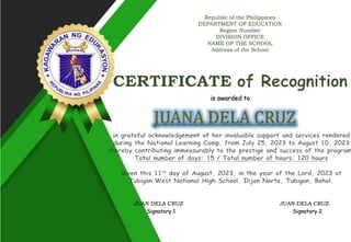 NLC-CERT-FOR-TEACHERS.pptx | Professional School | Postgraduate Education