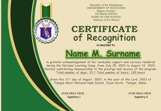 NLC-CERT-FOR-TEACHERS.pptx | Professional School | Postgraduate Education