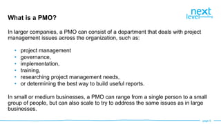 PMO Setup with Microsoft Project Online | PPTX