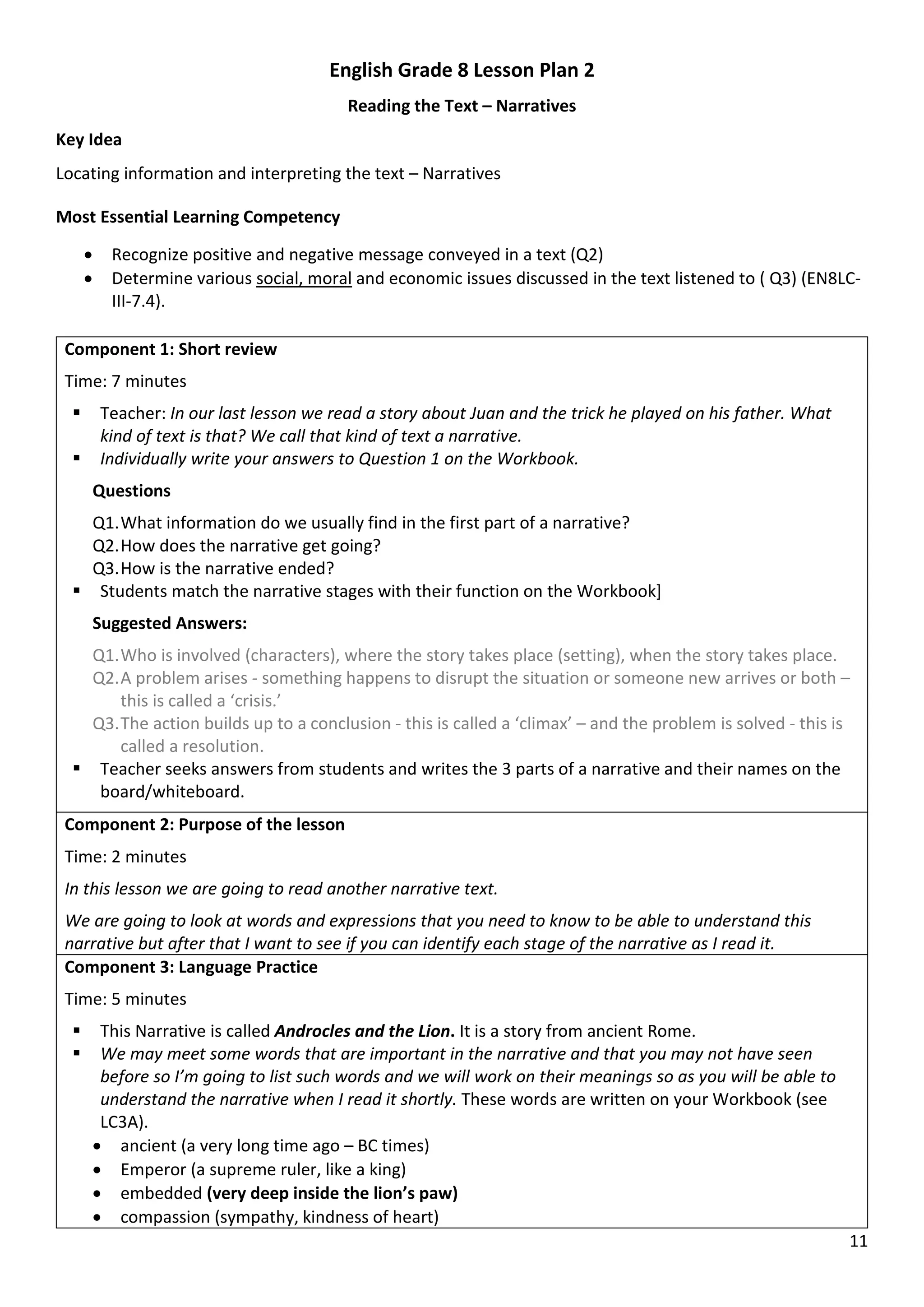 NLC23 - Grade 8 Consolidation English Lesson Plan - Final.pdf