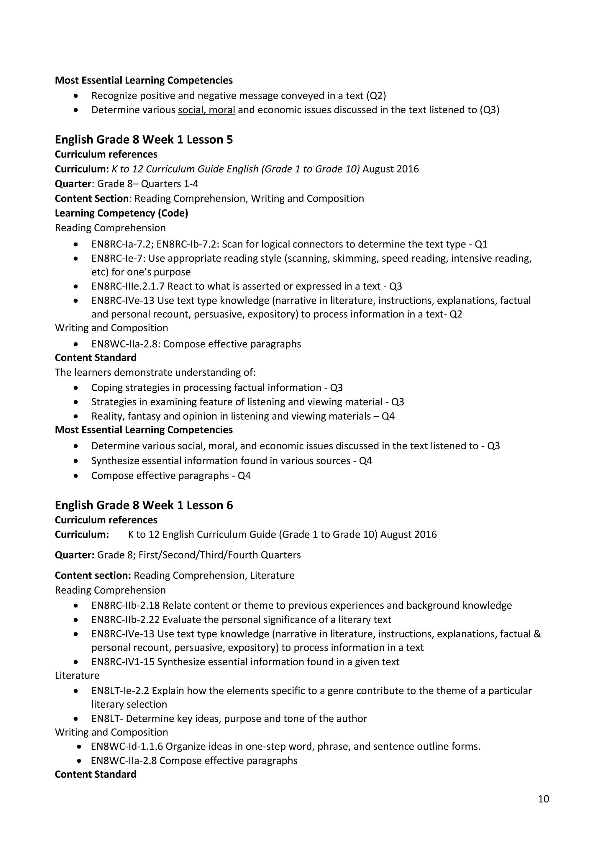 NLC23 - Grade 8 Consolidation English Notes to Teachers - Final.pdf