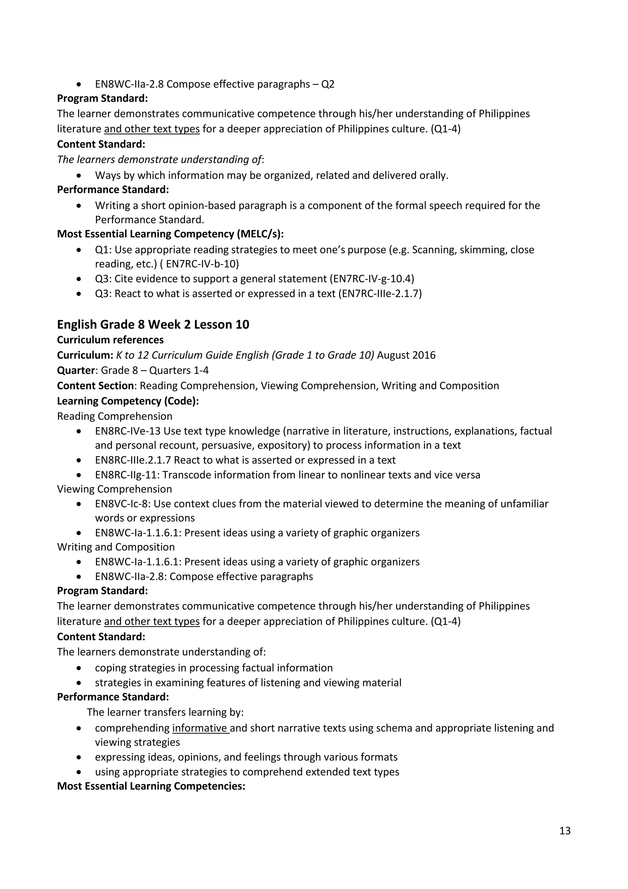 NLC23 - Grade 8 Consolidation English Notes to Teachers - Final.pdf