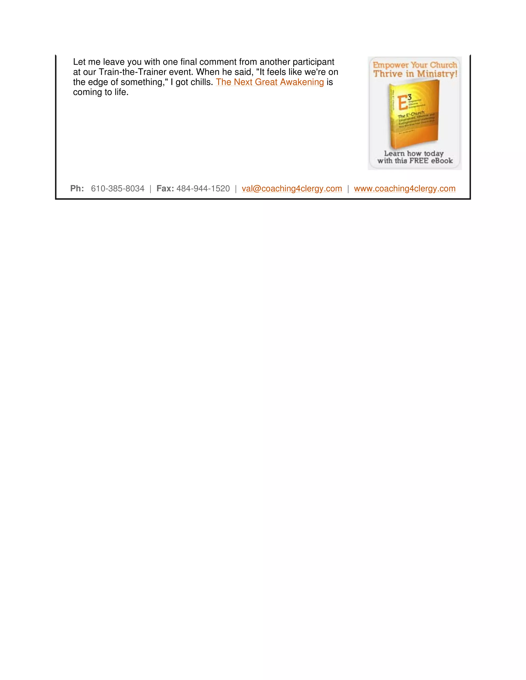 Coaching4Clergy October Newsletter | PDF | Christianity | Religion & Spirituality