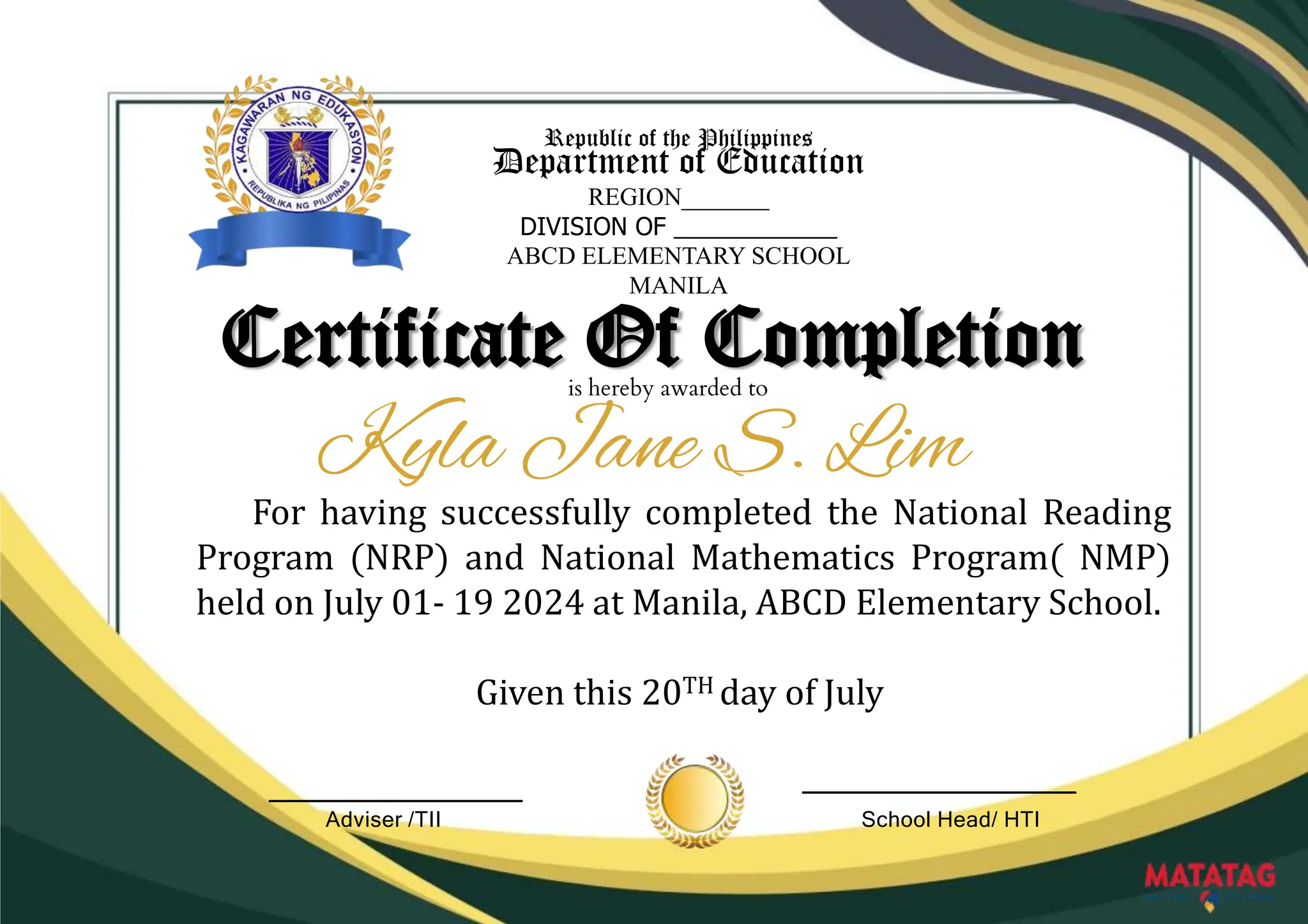 NLC CERTificate different design bdjs..pptx | Professional School ...