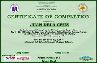 NLC 2024 - Certificate of Recognition | PPTX