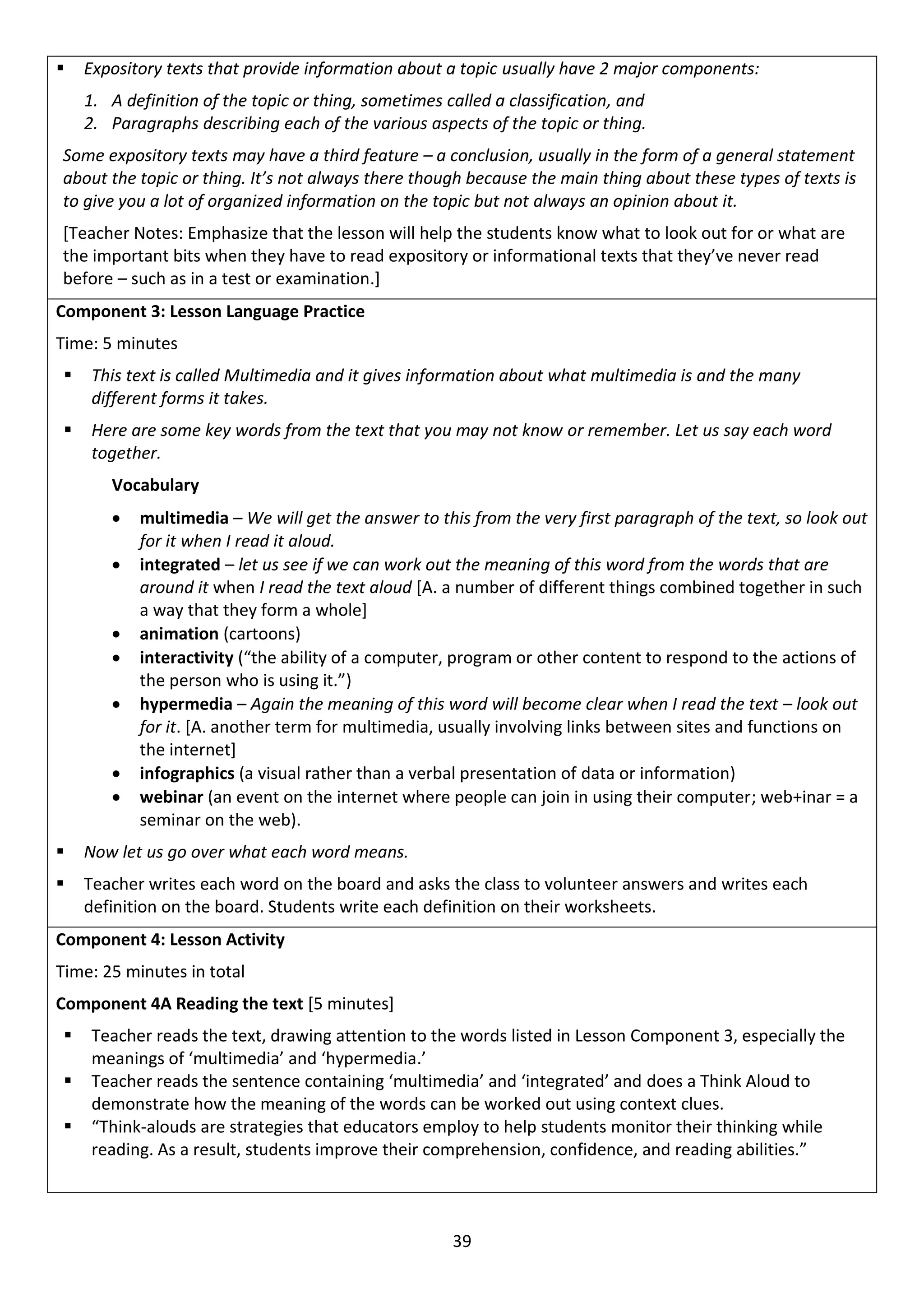 NLC English 7 Consolidation Lesson plan for teacher | PDF
