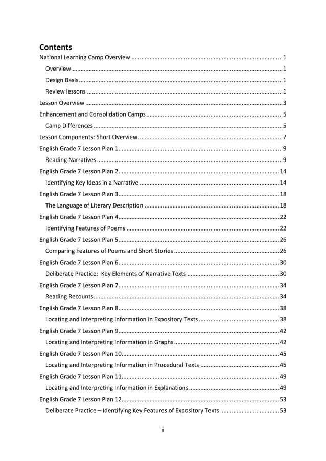 NLC English 7 Consolidation Lesson plan for teacher | PDF