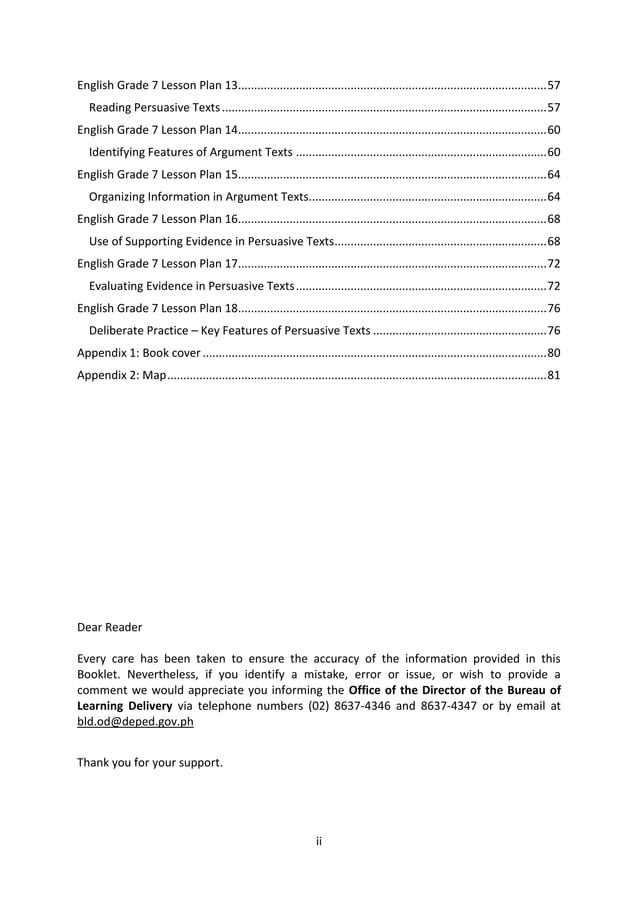 NLC English 7 Consolidation Lesson plan for teacher | PDF