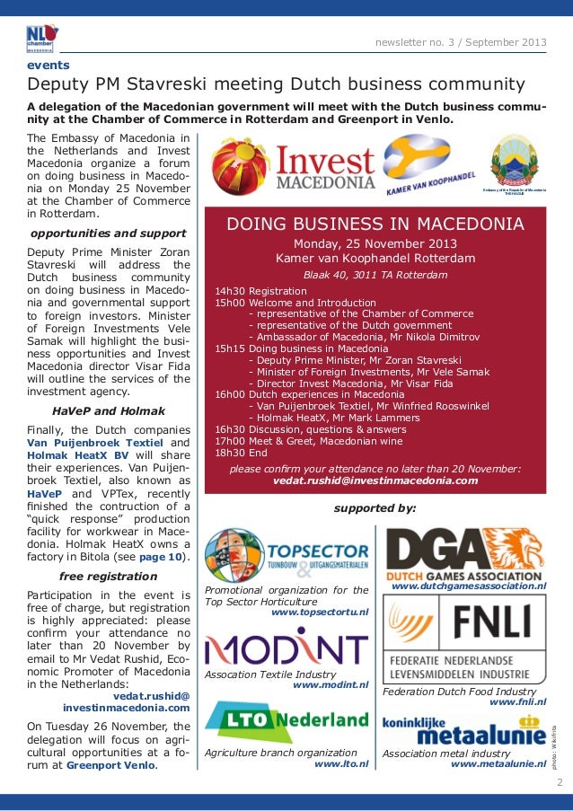 NL Chamber Newsletter 2013 Q3