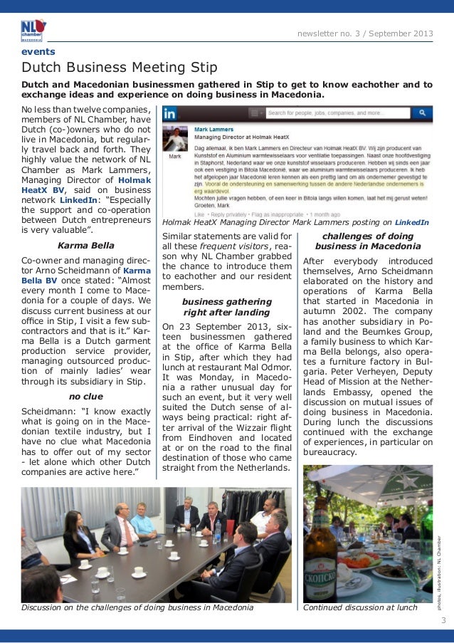 NL Chamber Newsletter 2013 Q3