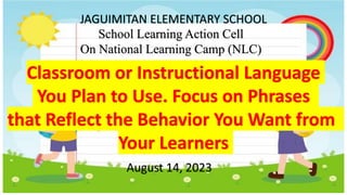National Learning Camp School Learning Action Cell Topics | PPT