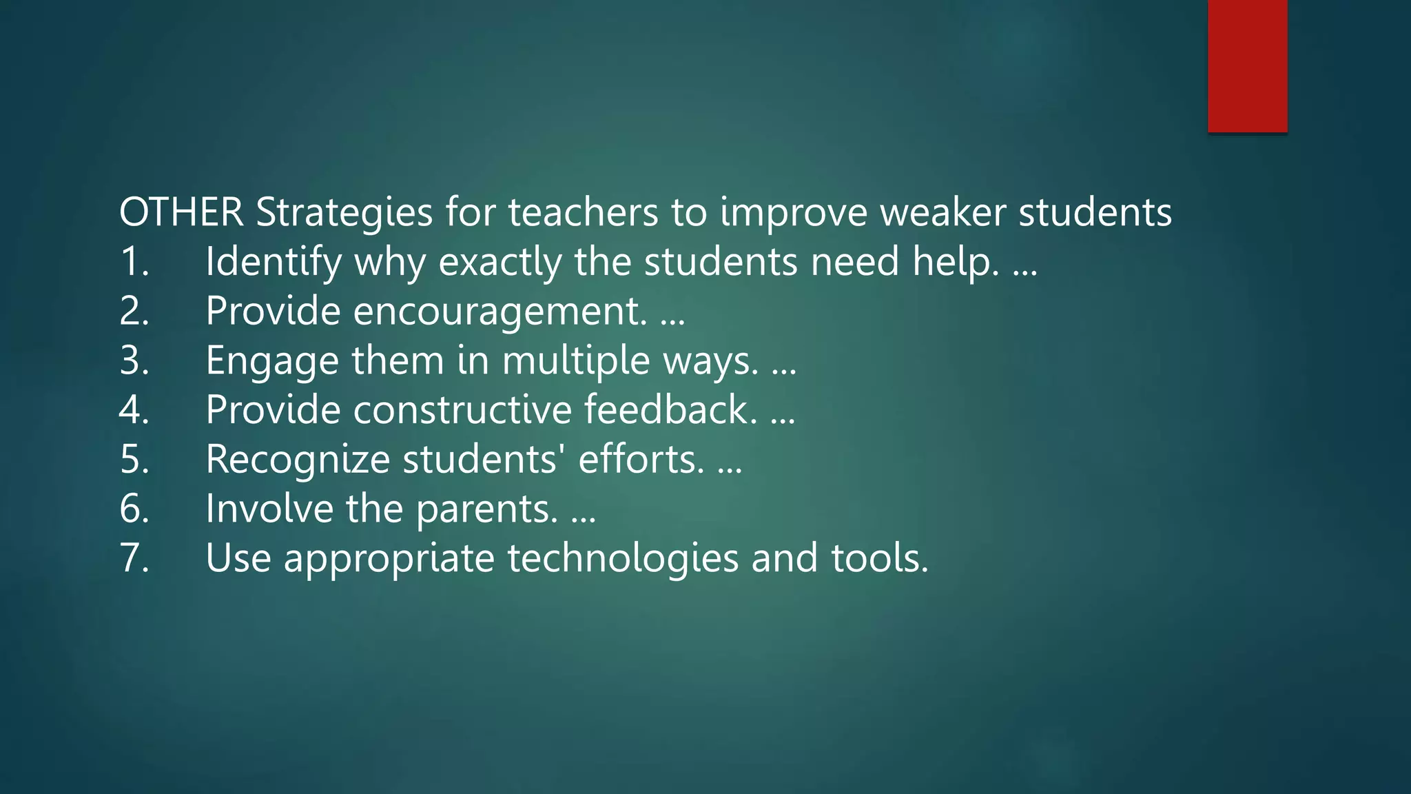 Strategies to Address Needs of Struggling Students | PPTX