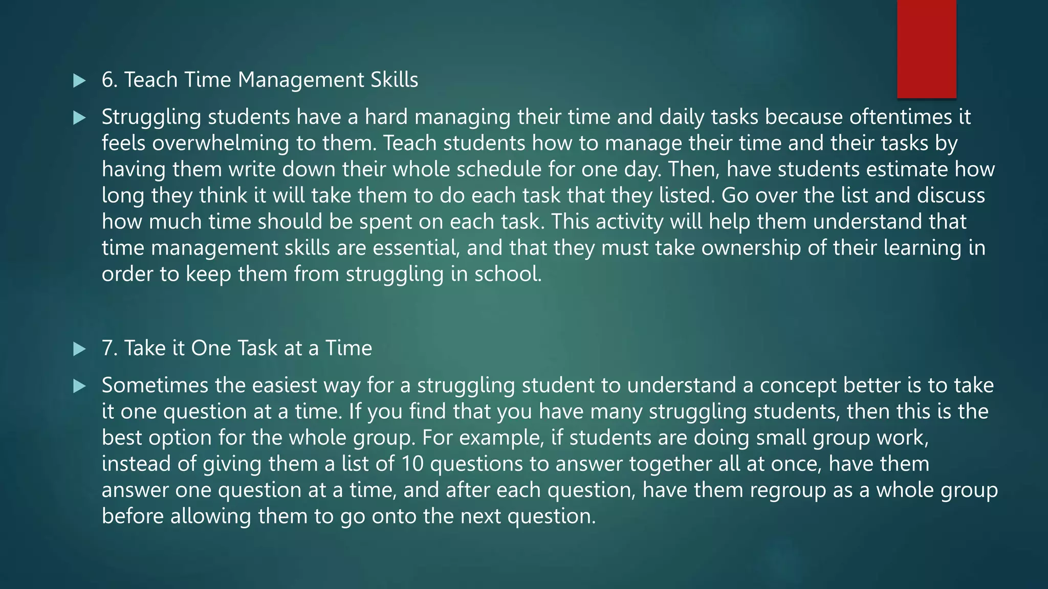 Strategies to Address Needs of Struggling Students | PPTX