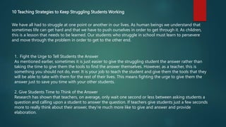 Strategies to Address Needs of Struggling Students | PPTX