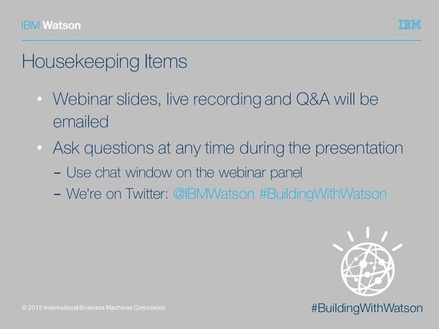 Building with Watson - Interpreting Language Using the Natural Language Classifier API | PPT ...