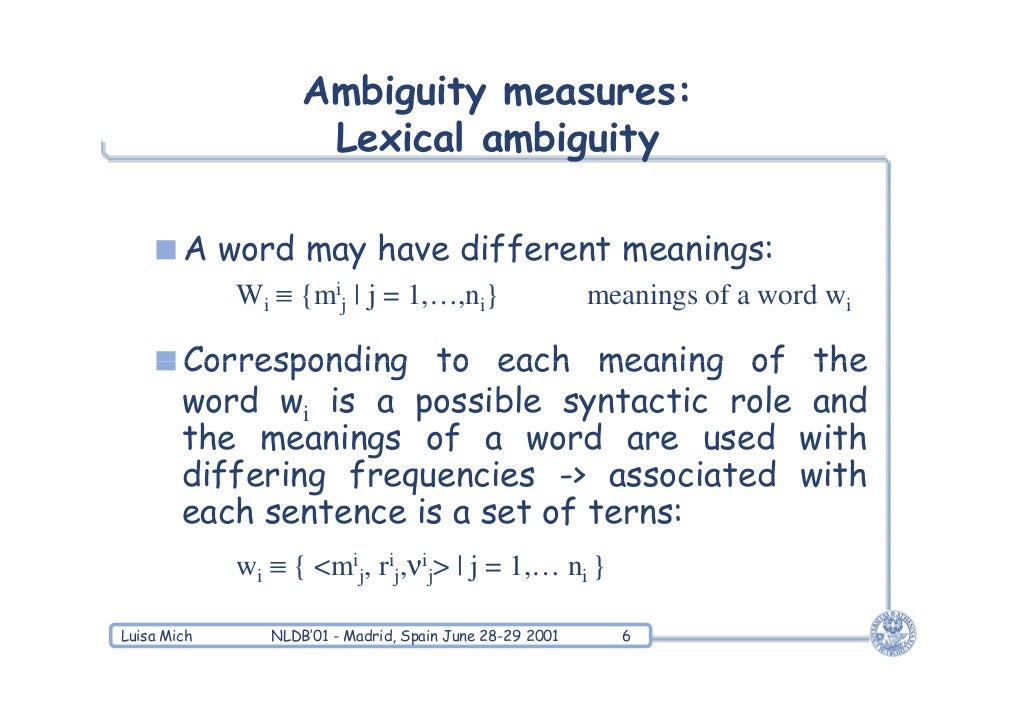 Ambiguity measures in requirements engineering